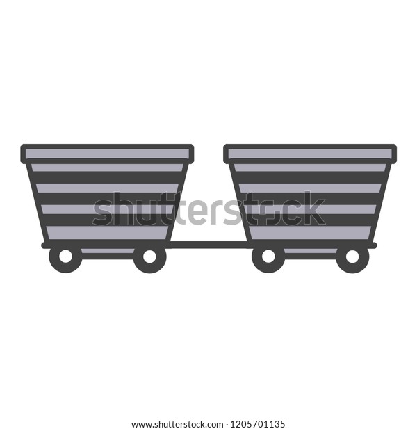 Cargo Freight Train Icon Minimal Color Stock Vector (Royalty Free ...