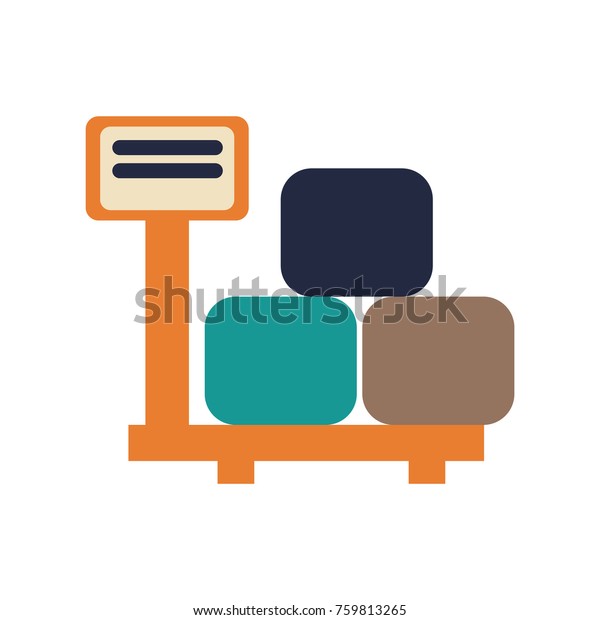 Cargo Goods Inspection Icon Flat Color Stock Vector (Royalty Free ...