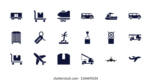 Cargo Icon Collection 18 Cargo Filled Stock Vector (Royalty Free ...