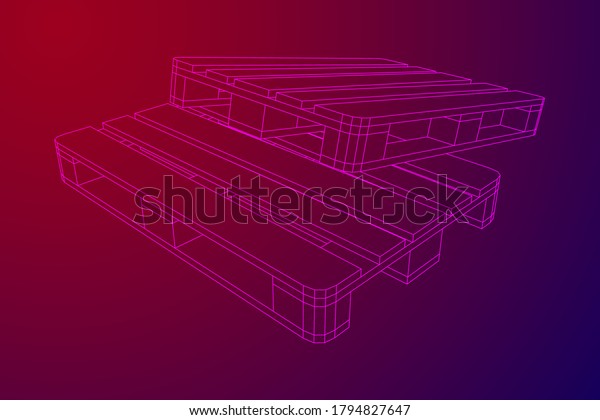 Cargo Pallet Warehouse Logistics Shipping Concept Stock Vector (Royalty ...