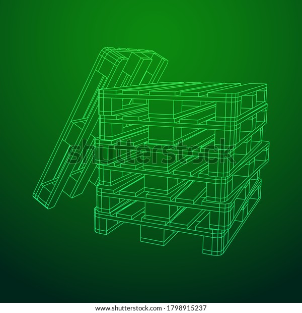 Cargo Pallet Warehouse Logistics Shipping Concept Stock Vector (Royalty ...