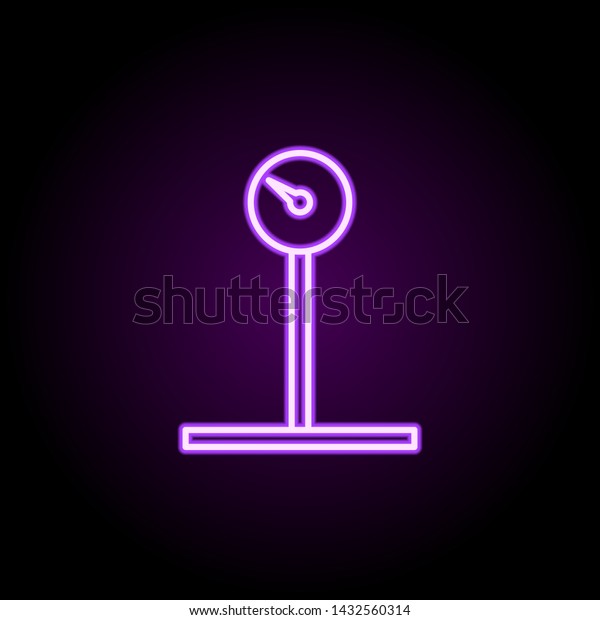 Cargo Scales Neon Icon Elements Web Stock Vector (Royalty Free ...