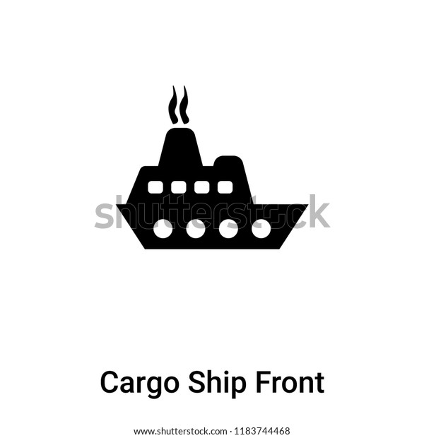 Cargo Ship Front View Icon Vector Stock Vector (Royalty Free ...