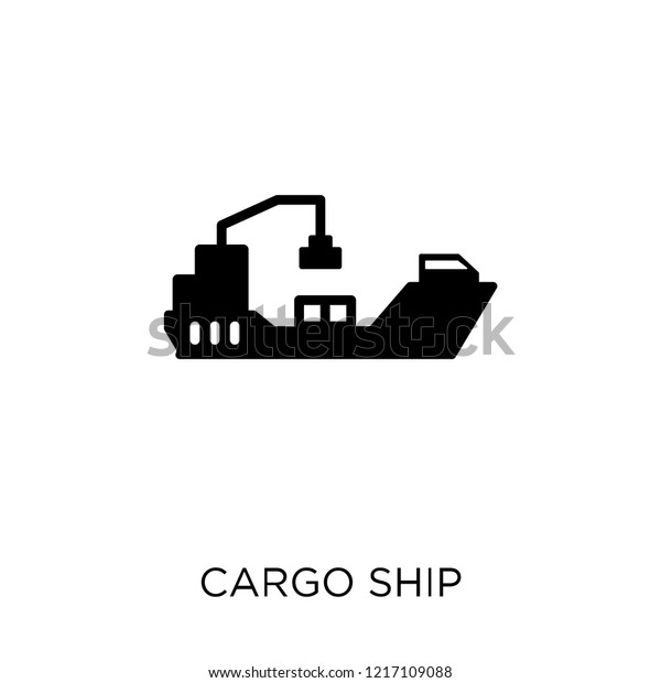 Cargo Ship Icon Cargo Ship Symbol Stock Vector (Royalty Free ...