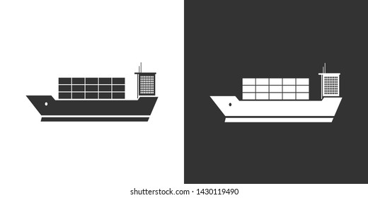 Cargo Ship Symbol Icon Vector Stock Vector (Royalty Free) 1430119490 ...