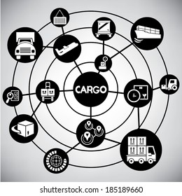 Cargo Shipping Network Info Graphic Stock Vector (Royalty Free ...