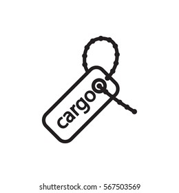 Cargo Tag Icon Illustration Isolated Vector Stock Vector (Royalty Free ...