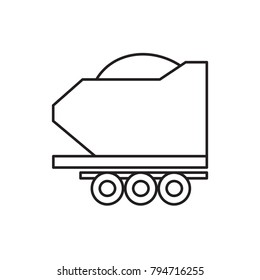 Cargo Trailer Icon Illustration Isolated Vector Stock Vector (Royalty ...
