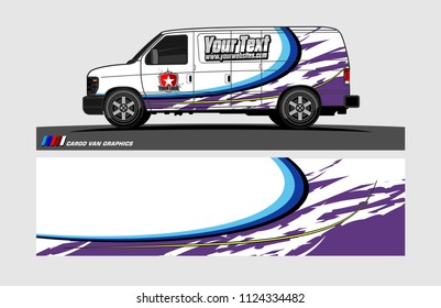 Car Livery Blue Van Wrap Design Stock Vector (Royalty Free) 1341126710