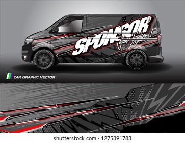 Cargo Van Graphic Vector Abstract Grunge Stock Vector (Royalty Free ...