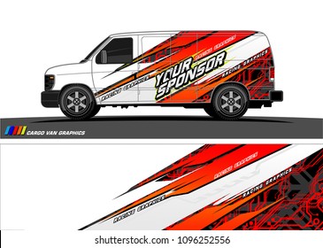 Cargo Van Livery Graphic Vector Abstract Stock Vector (Royalty Free ...