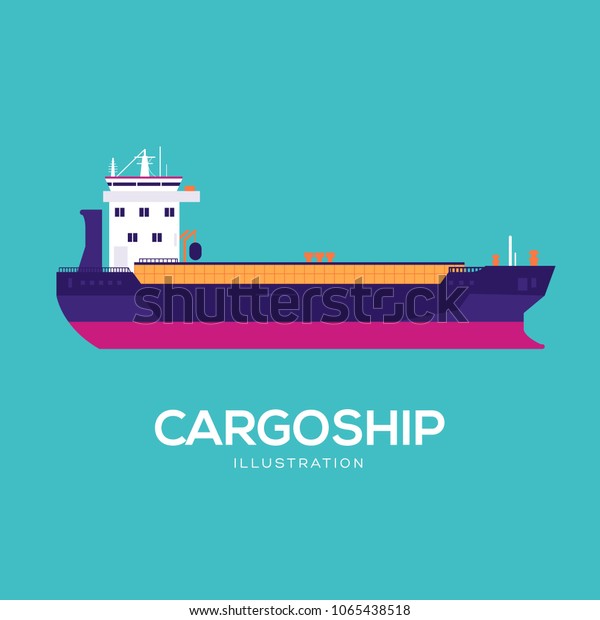 Cargoship Icon Vector Cargoship Sign On Stock Vector (Royalty Free ...