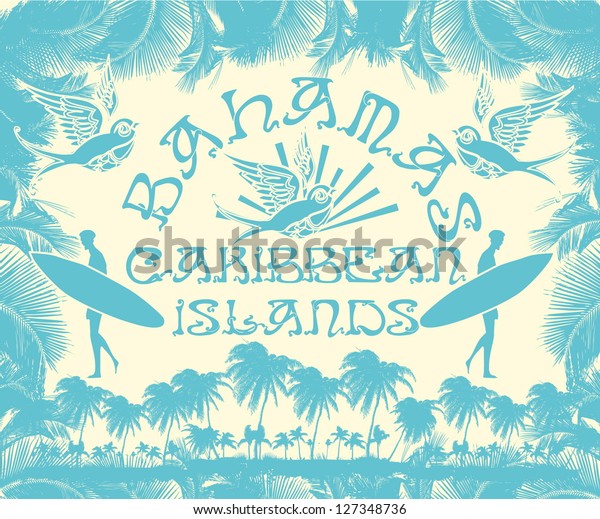 Caribbean Island Vector Art Stock Vector (Royalty Free) 127348736 ...