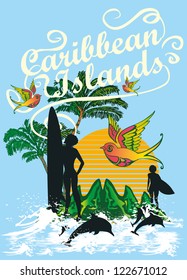 Caribbean Islands Vector Art: เวกเตอร์สต็อก (ปลอดค่าลิขสิทธิ์ ...