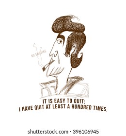 Caricature Cartoon Funny Quote Vector Illustration: vector de stock ...