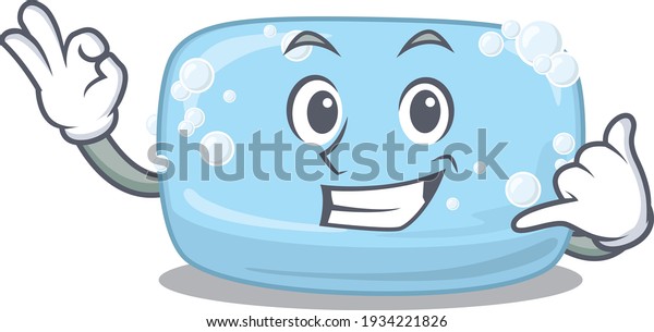 Caricature Design Soap Cute Call Me Stock Vector (Royalty Free ...