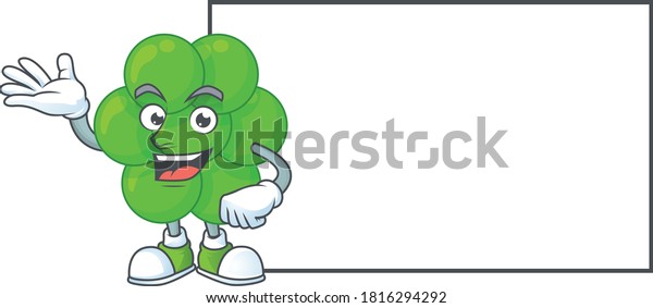 Caricature Drawing Staphylococcus Aureus Board Vector Stock Vector ...
