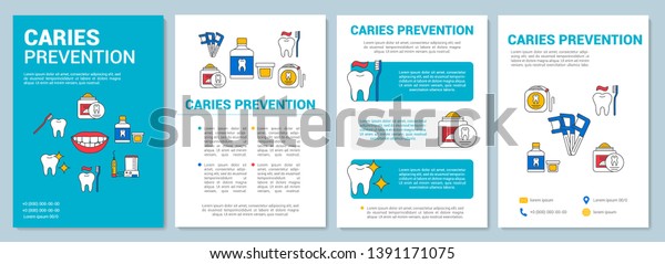 Caries Prevention Brochure Template Layout Dental Stock Vector (Royalty ...