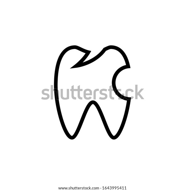 Icono vectorial de caries en lineal,: vector de stock (libre de regalías) 1643995411 | Shutterstock