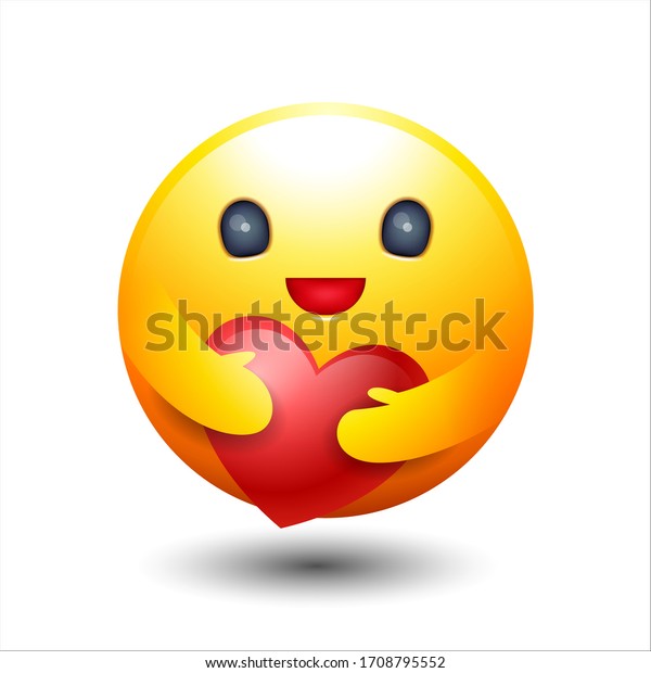 Caring Emoticon Sign Symbol Vector Stock-vektor (royaltyfri) 1708795552