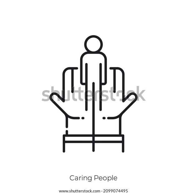 Caring People Icon Outline Style Icon Stock Vector (Royalty Free ...