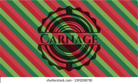 Carnage Christmas Style Badge Vector Illustration Stock Vector (Royalty ...