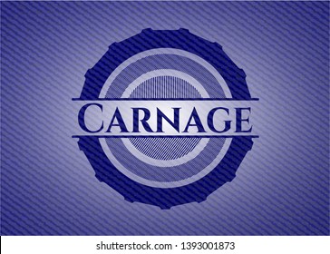 Carnage Emblem Denim Texture Vector Illustration Stock Vector (Royalty ...