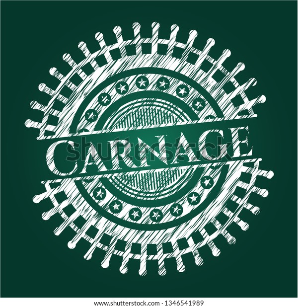 Carnage Written Chalkboard Texture Stock Vector (Royalty Free ...