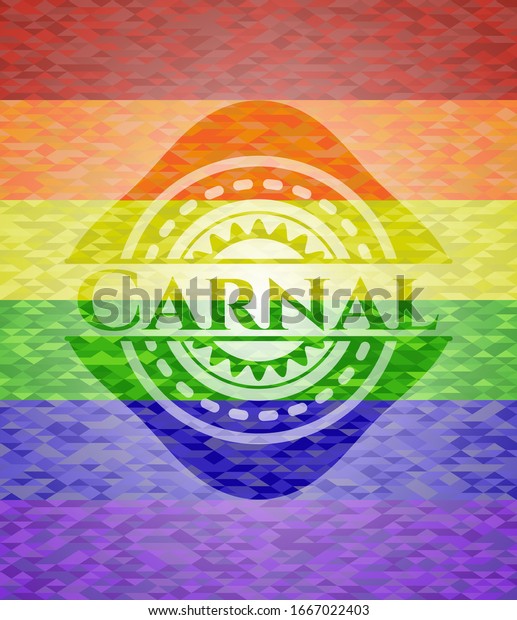 Carnal On Mosaic Background Colors Lgbt Stock Vector (Royalty Free ...
