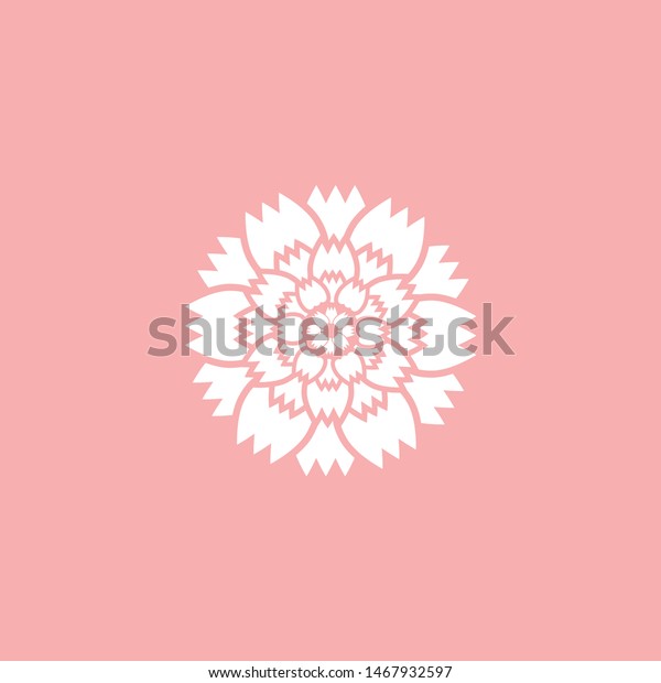 Carnation Flower Icon Vector Design Template Stock Vector (Royalty Free ...