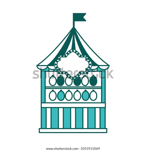 Carnival Funfair Booth Shooting Game: vector de stock (libre de ...