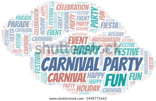 Carnival Party Word Cloud Vector Made Stock Vector (Royalty Free ...