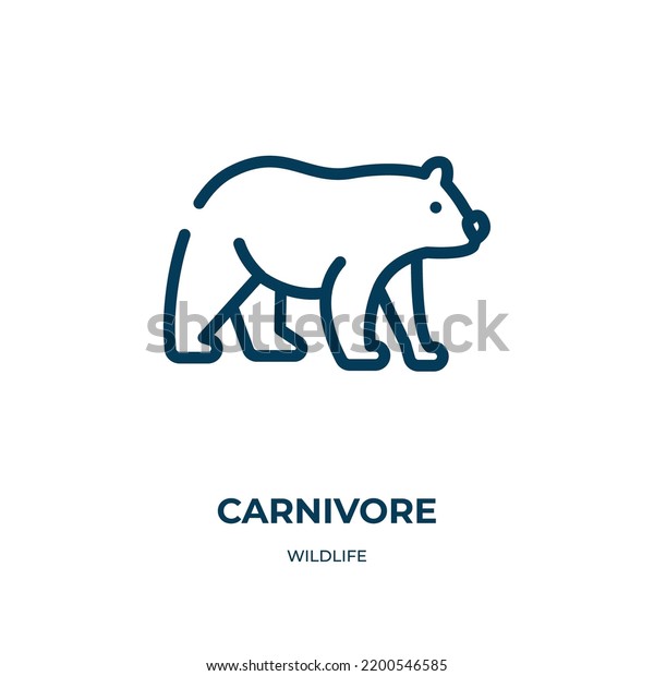 Carnivore Icon Linear Vector Illustration Wildlife Stock Vector ...