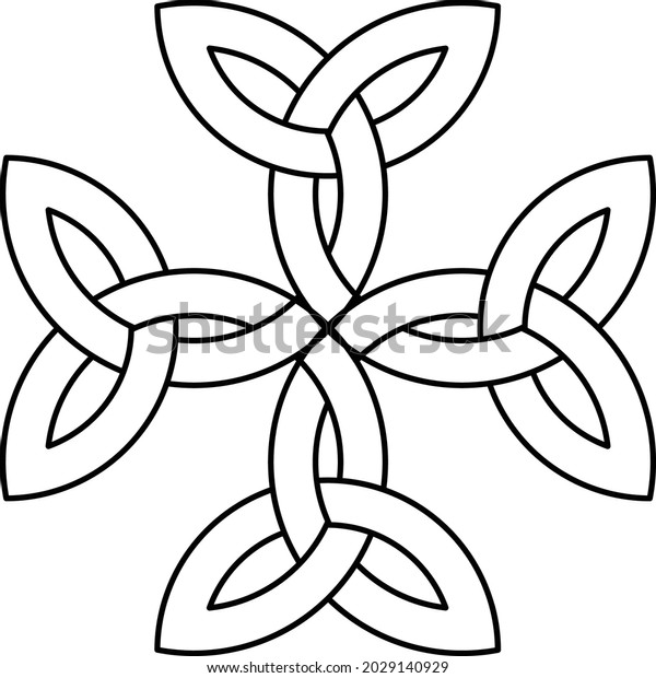 Carolingian Cross Celtic Knot Vector Illustration Stock Vector (Royalty ...