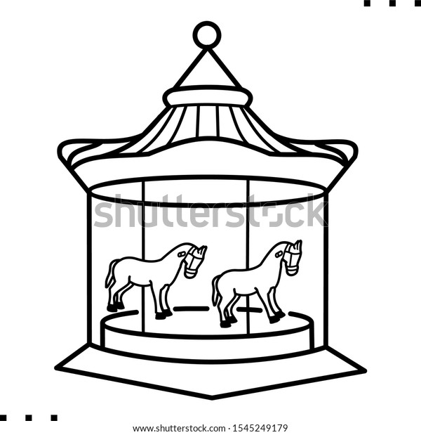 Carousel Line Art Icon Black Aesthetic Stock Vector (Royalty Free ...