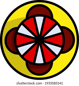 Carousel Top View Icon Editable Outline Stock Vector (Royalty Free ...