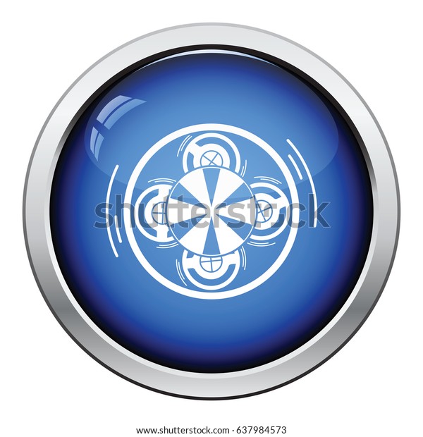 Carousel Top View Icon Glossy Button Stock Vector (Royalty Free ...