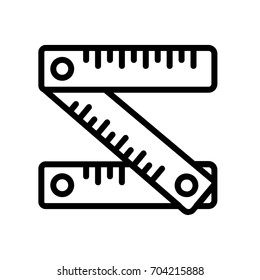 Carpenter Ruler Stock Vector (Royalty Free) 704215888 | Shutterstock