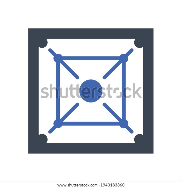 Carrom Board Icon Vector Graphics Stock Vector (Royalty Free ...