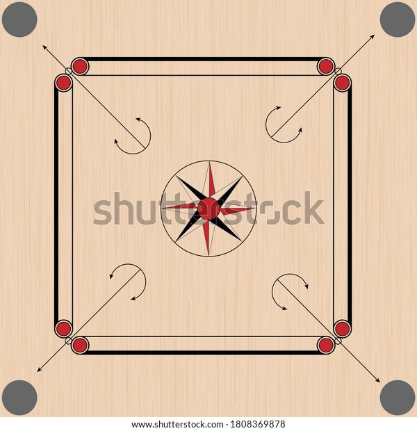 Carrom Board Icon Vector Illustration Stock Vector (Royalty Free ...