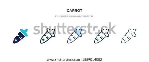 Carrot Icon Different Style Vector Illustration Stock Vector (Royalty ...