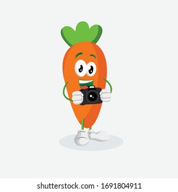 Carrot Logo Mascot Camera Pose Stock Vector (Royalty Free) 1691804911 ...