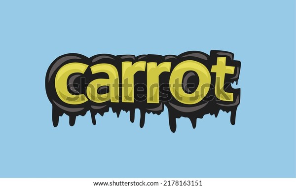 Carrot Writing Vector Design On Pink Stock Vector (Royalty Free ...