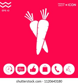Carrots Symbol Icon Stock Vector (Royalty Free) 1120643180 | Shutterstock