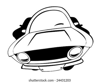 8 Old car b w Stock Vectors, Images & Vector Art | Shutterstock