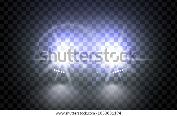 Cars Flares Light Effect Vector Bright Stock Vector (Royalty Free ...