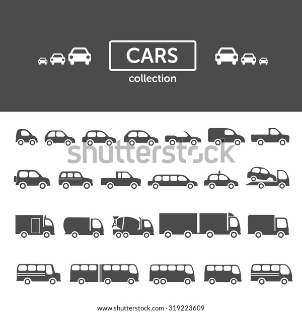 Cars Icon Collection Set Different Car Stock Vector (Royalty Free ...