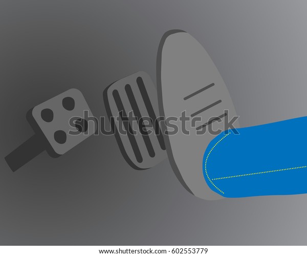 Cars Pedals Vector Illustration Flat Design Stock Vector (Royalty Free ...