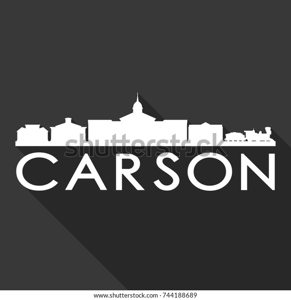 Carson Flat Icon Skyline Silhouette Design Stock Vector (Royalty Free ...