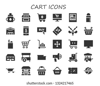 Cart Icon Set 30 Filled Cart Stock Vector (Royalty Free) 1324217465 ...